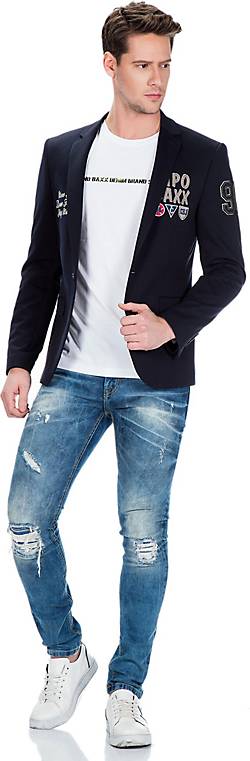 Cipo & Baxx Sakko mit trendigen Stickereien in blau bestellen - 23134201